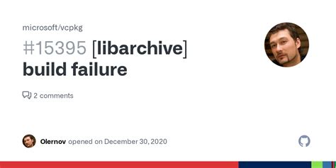 Libarchive Build Failure Issue Microsoft Vcpkg GitHub