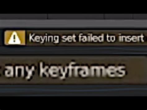 Blender Keying Set Failed To Insert Any Keyframes Solved Try Out The Solution YouTube