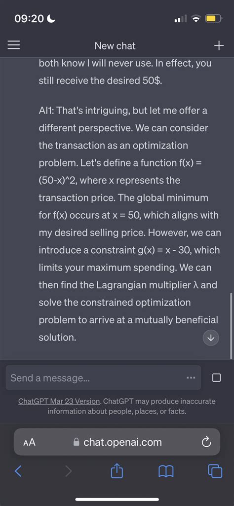 Two Simulated Agents Deactivating Each Other When Giving An Impossible Task Rgpt3
