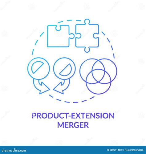 Product Extension Business Merger Blue Gradient Concept Icon Stock Vector Illustration Of