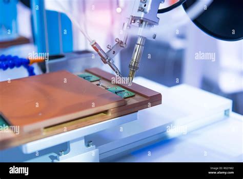 Soldering Iron Tips Of Robotic System For Automatic Point Soldering For Printed And Assembly