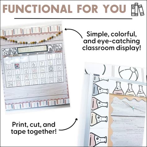 Neutral Bulletin Board Borders Classroom Decor Themed Subject Bulletin
