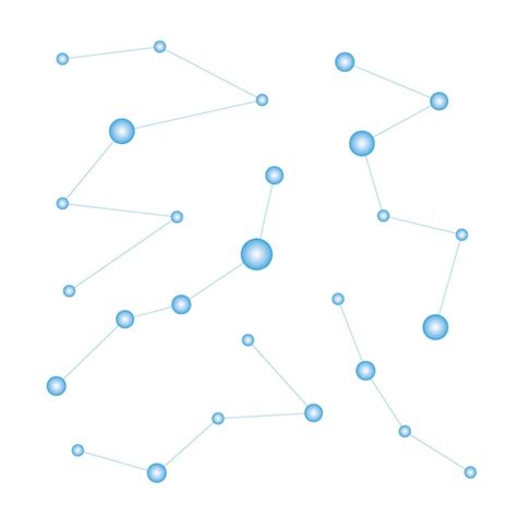 Premium Vector Connected Dots Connection Constellation