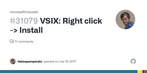 Vsix Right Click Install · Issue 31079 · Microsoftvscode · Github