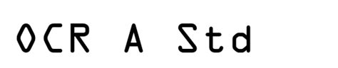 Download OCR A Std Regular