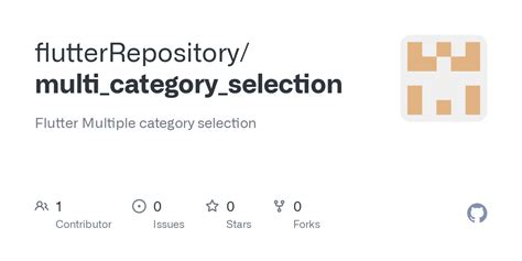 GitHub FlutterRepository Multi Category Selection Flutter Multiple