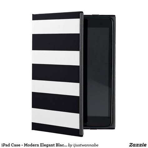 Modern Black And White Striped Ipad Case