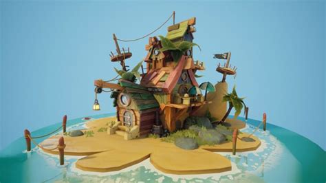 Stylized Pirate Hideout Pirate Hut By Romane Weiss Boat Art Game Concept Art Pirates Cove