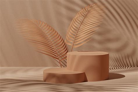 빈 3d 디스플레이 제품은 기하학적 연단 플랫폼이있는 베이지 색 최소 장면입니다 화장품 또는 미용 제품 홍보 모형 3d 렌더링 그림 0명에 대한 스톡 사진 및 기타 이미지