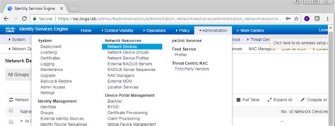 Zbise07 Cisco Ise Adding Network Access Devices Nads Cisco Vwlc