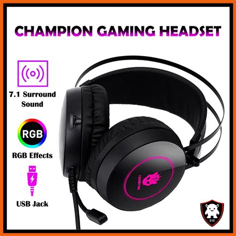 RGB GAMING HEADSET 7 1 Channel Surround LED Breathing Light Noise Cancelling Mic For Gaming PC