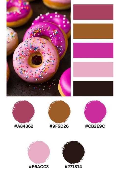 There Are Many Different Donuts With Sprinkles On Them And The Color