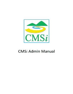 Fillable Online CMSi Admin Manual Conservation Management System Fax Email Print PdfFiller