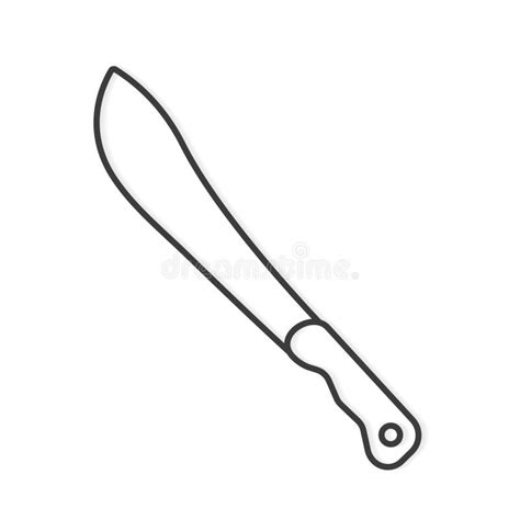 Machete Outline Icon Stock Vector Illustration Of Dangerous 252973744