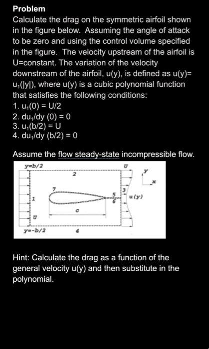 Solved Problem Calculate The Drag On The Symmetric Airfo