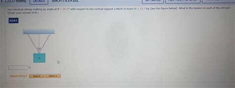 Solved Two identical strings making an angle of θ with Chegg