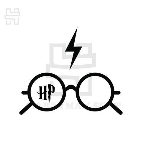 Harry Potter Glasses Svg Vector Silhouette 2 Inspire Uplift