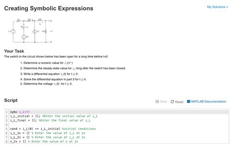 Solved My Solutions Creating Symbolic Expressions V Chegg