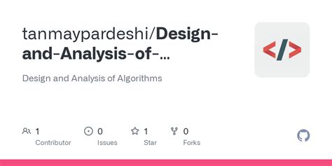 Github Tanmaypardeshidesign And Analysis Of Algorithms Lab Design