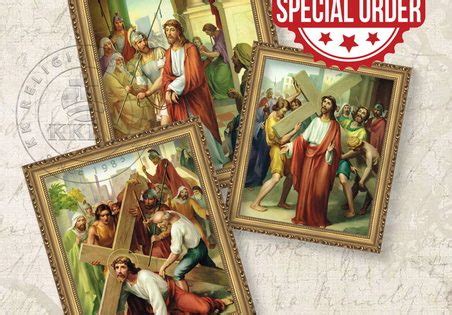 Stations Of The Cross Poster Set 20cm X 25cm Kk Religious Centre