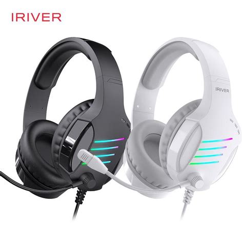 아이리버 공식스토어 Eqwear 아이리버 노이즈캔슬링마이크 레이보우led Usb 게이밍 헤드셋