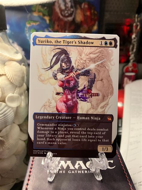 Yuriko The Tigers Shadow Full Borderless Metal Proxy For Commander Etsy