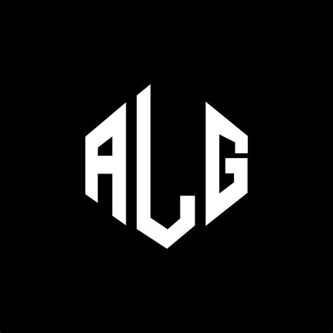 Alg Letter Logo Design With Polygon Shape Alg Polygon And Cube Shape