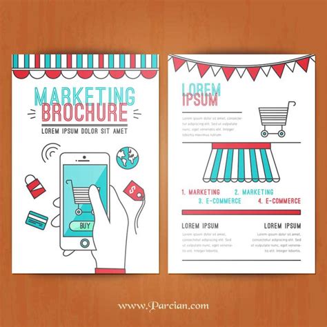 فایل لایه باز تراکت دو صفحه ای فروشگاه ساده پارشن