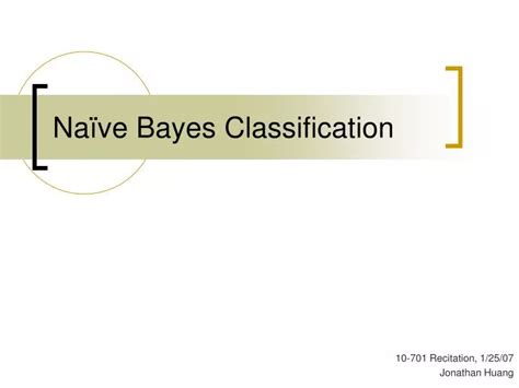PPT Naïve Bayes Classification PowerPoint Presentation free download ID