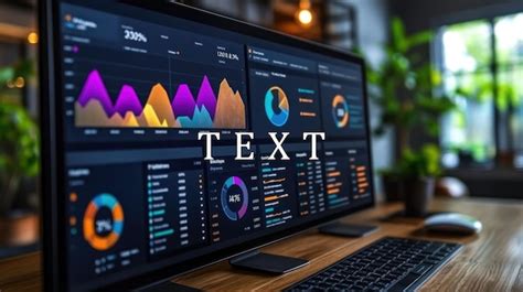 A Computer Monitor Displays A Dashboard With Various Graphs And Charts Representing Data