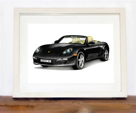 Personalised Porsche Car Print Porsche T Fathers Day Porsche Car