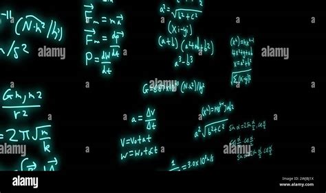 Image Of Mathematical Formulae And Scientific Data Processing Over