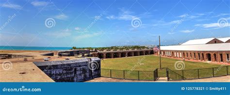 Coastline View Of Fort Zachary Taylor In Key West Florida Stock Image