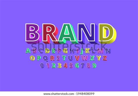 Vector Stylized Modern Font Alphabet 库存矢量图（免版税）1948408099 Shutterstock