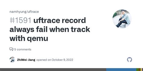 uftrace record always fail when track with qemu · issue 1591