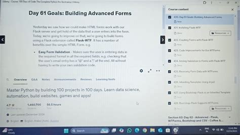 dhanush bitta on linkedin day61 100daysofcode cse coding webdevelopment python flask
