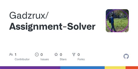 Github Gadzruxassignment Solver