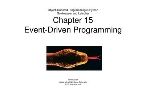 Ppt Object Oriented Programming In Python Goldwasser And Letscher Chapter 15 Event Driven