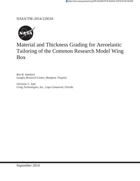 Pdf Material And Thickness Grading For Aeroelastic Tailoring · Pdf Filefirst They Enable