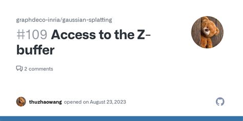 Access To The Z Buffer · Issue 109 · Graphdeco Inriagaussian