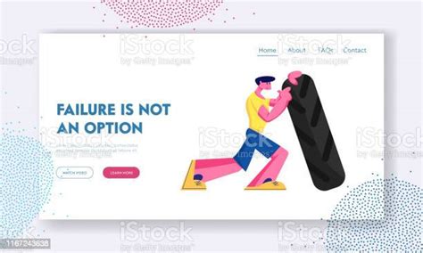 운동 또는 보디 빌딩 운동 웹 사이트 방문 페이지 강한 육상 남자 리프팅 거 대 한 타이어입니다 체육관에서 운동하는 스포츠맨 대회 웹 페이지 배너를 준비합니다 만화 플랫