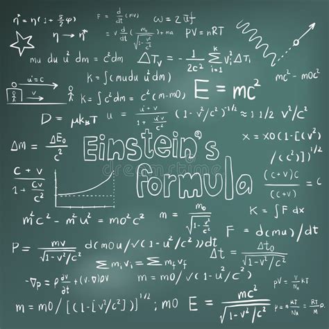 Albert Einstein Law Theory And Physics Mathematical Formula Equa Stock