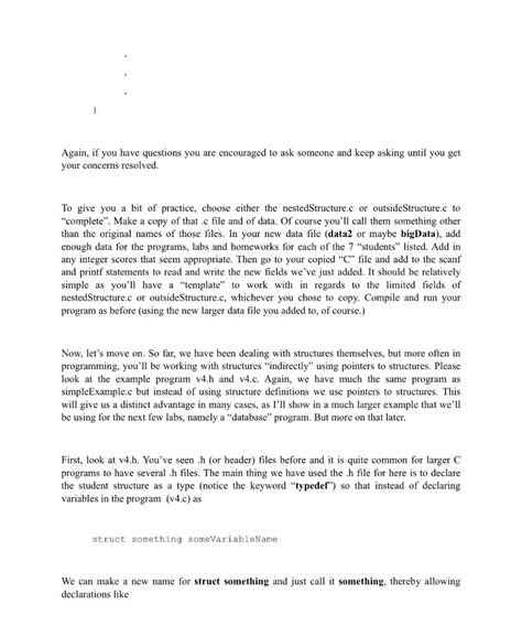 Solved Hw1 Structures As Aggregates Of Heterogeneous Data