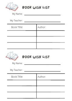 Book Request Form By Itslmntary Tpt