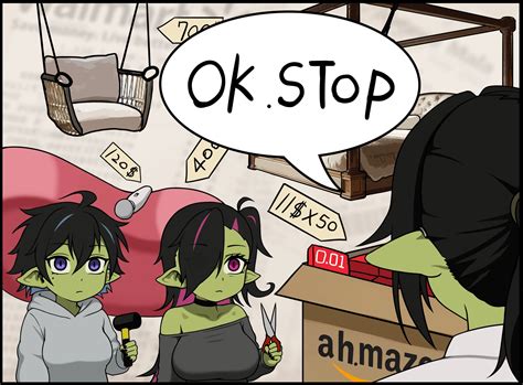 Grimgrim Original Highres 3girls Ahoge Ball Gag Bean Bag Chair Bed Black Choker Black