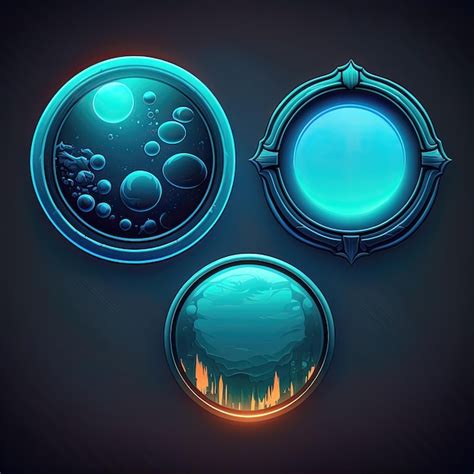 premium photo border round frame game ai generated menu user digital