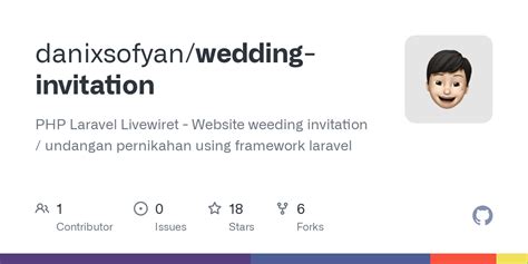 GitHub Danixsofyan Wedding Invitation PHP Laravel Livewiret