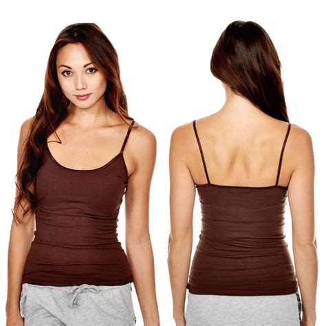 6pc Women Cami Tank Top Spaghetti Strap Long Camisole Layering Plain