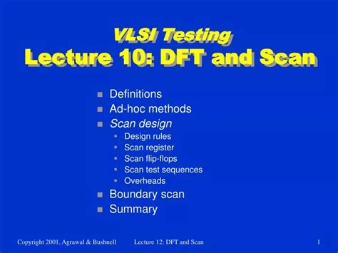 Ppt Vlsi Testing Lecture 10 Dft And Scan Powerpoint Presentation Free Download Id 5877762