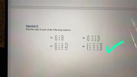 Solved Exercise 3 Find The Rank Of Each Of The Following Chegg Com